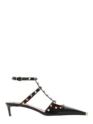 Valentino Garavani Leather Rockstuds Pumps - Black