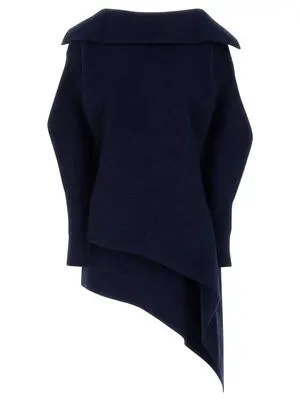 Givenchy High Neck Slashed Knitted Dress - Multicolor