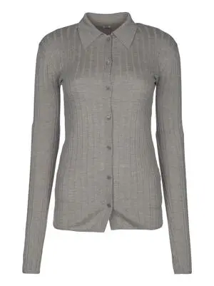 TOTEME Slim Ribbed Shirt - Multicolor