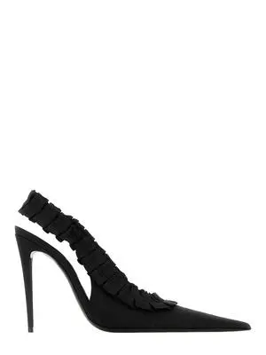 Saint Laurent Taffeta Madeleine Pumps - Black