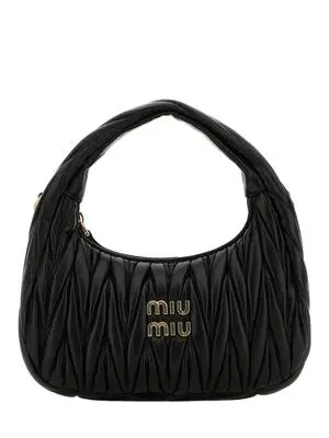 Miu Miu Nappa Leather Wander Handbag - Black