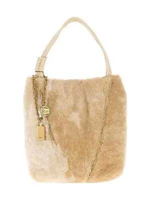 Chloé Ivory Shearling Ã¨ Spin Handbag - Brown