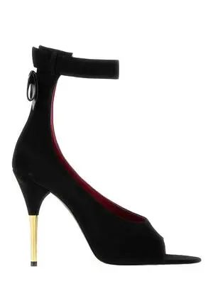 Valentino Garavani Suede Fatale Sandals - Black