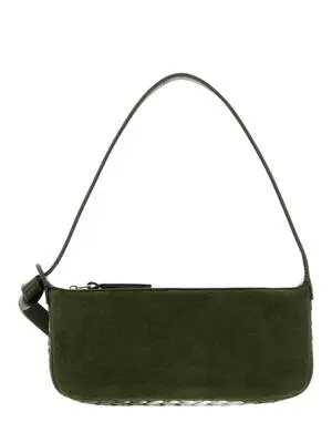 Bottega Veneta Olive Suede And Nappa Leather Nodo Shoulder Bag - Green