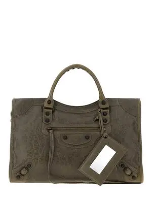 Balenciaga Army Leather Medium Le City Handbag - Green
