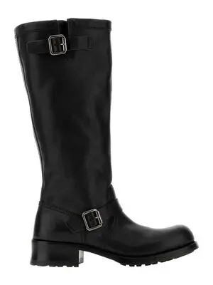 Prada Leather Boots - Black