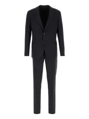 Giorgio Armani Midnight Wool Suit - Blue