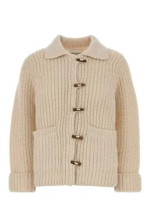 Isabel Marant Étoile Cream Wool Blend Delinda Cardigan - Yellow