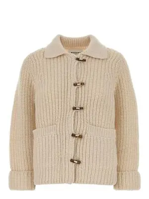 Isabel Marant Étoile Cream Wool Blend Delinda Cardigan - Yellow