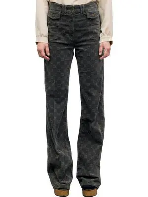 Gerard Darel High-rise Wide-leg Jeans - Charcoal