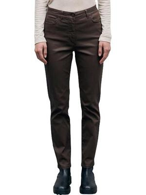 Gerard Darel Ilda Slim Mid Rise Coated Jeans - Brown