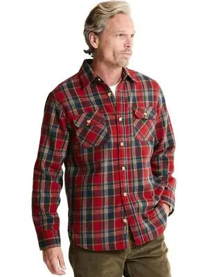 JACHS Brushed Flannel Overshirt - Red