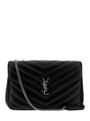 Saint Laurent Leather Large Lou Lou Shoulder Bag - Black