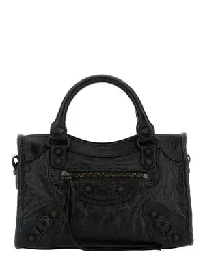 Balenciaga Leather Mini Le City Handbag - Black