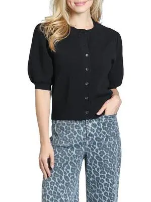 APNY Puff Sleeve Cardigan - Black