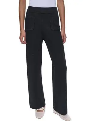 Dkny Front Pocket Sweater Pants - Black
