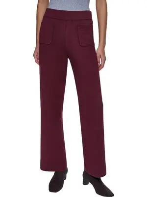 Dkny Front Pocket Sweater Pants - Cabernet