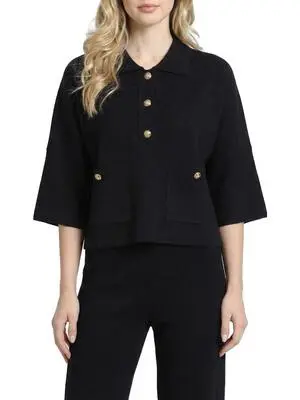 APNY Pocket Polo Sweater - Black