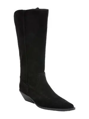 OPEN EDIT Savannah Leather Tall Boot - Black