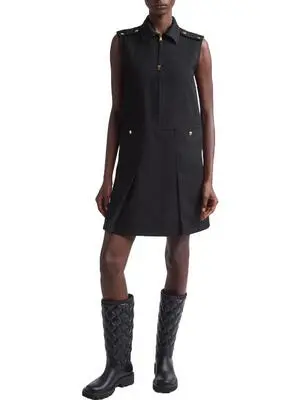 Moncler Virgin Wool Shift Dress - Black