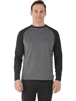 GLYDER Slider Raglan Crew Neck - Carbon/black