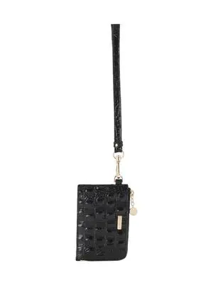 Brahmin Esther Croc Embossed Leather Pouch - Black