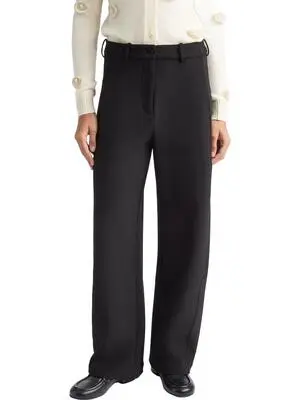 Stine Goya Sharp Pleat Wide Leg Pants - Black