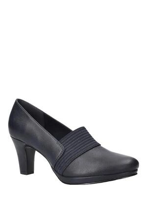EASY WORKS BY EASY STREET Donya Faux Leather Pump - Navy