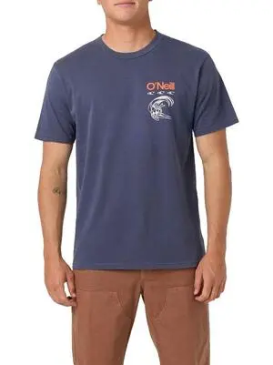 O'Neill Og Reform Vintage Cotton Graphic T-shirt Nightshadow Blue