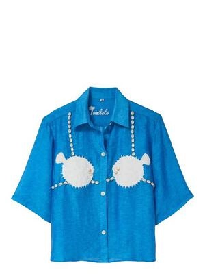 TOMBOLO Puff Up Bra Relaxed Crop Cabana Top