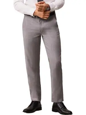 THE BLACK TUX Classic Suit Pants - Light Grey