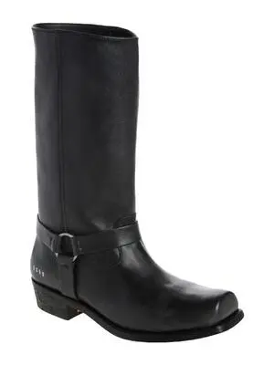 GOLDEN GOOSE Biker Square Leather Boot - Black