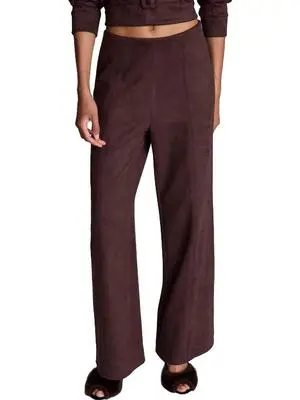 KENNETH COLE Hollywood High Waist Wide Leg Pants - Medium Bark