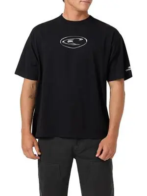 O'Neill Chrome Wave Cotton Graphic T-shirt - Black