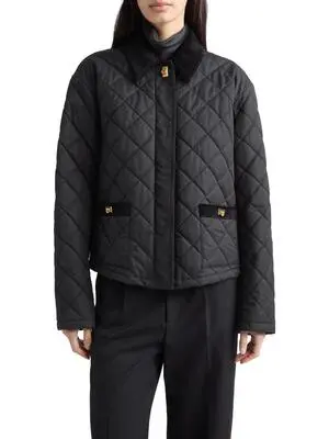 FERRAGAMO Quilted Blouson Jacket - Nero