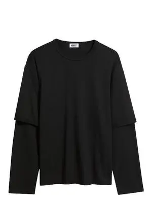KROST Double Layer Long Sleeve Stretch Cotton T-shirt