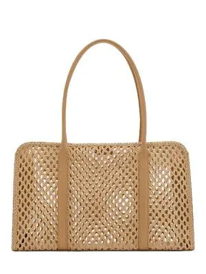 Mango Braided Shoulder Bag - Beige