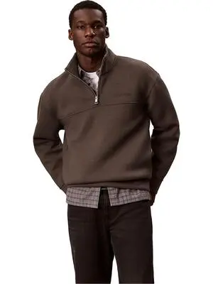 Calvin Klein Spacer Quarter Zip Sweatshirt - Beluga