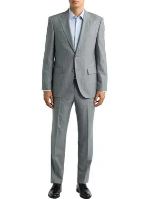 BOSS Pinstripe Wool - Open Grey