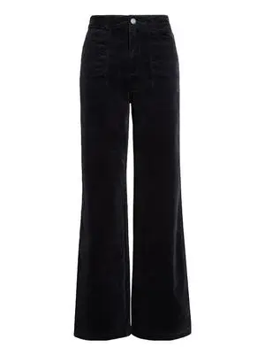 Paige Anessa Utility Pocket High Waist Wide Leg Jeans - Navy