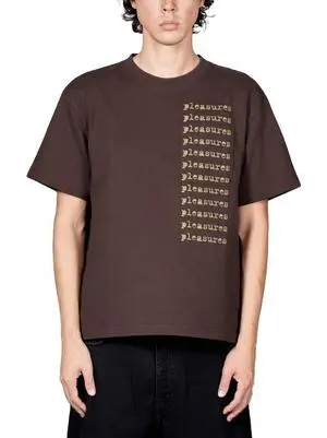 PLEASURES Slip Heavyweight Cotton T-shirt - Brown