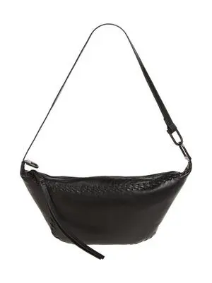 ALLSAINTS Esme Micro Whipstitch Leather Handbag - Black