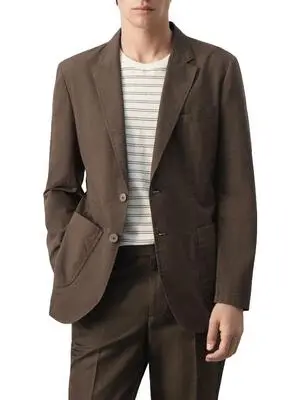 Mango Slim Fit Suit Jacket - Brown