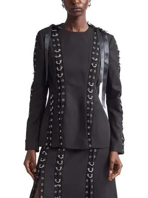 Simone Rocha Grommet Ring Sculpt Top - Black