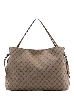 Mango Jacquard Faux Bucket Bag - Leather