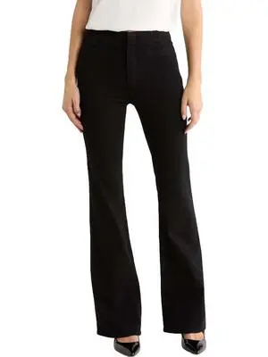 Paige Sofia High Waist Wide Leg Jeans - Black Shadow