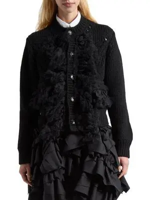 TAO COMME DES GARÇONS Ruffled Wool Blend Cardigan