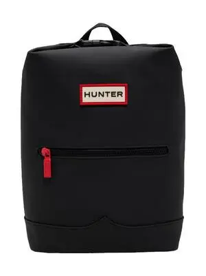 Hunter Mini Top Clip Faux Leather Backpack - Black