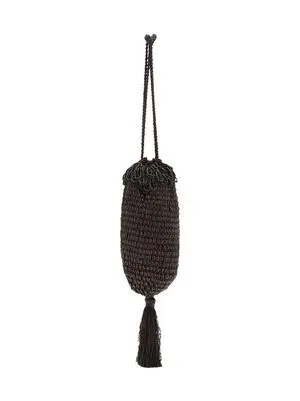Mango Beaded Handbag - Chocolate