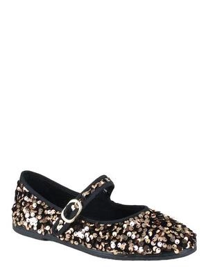 NATIONAL COMFORT Sequin Embellished Mary Jane Flat - Copper